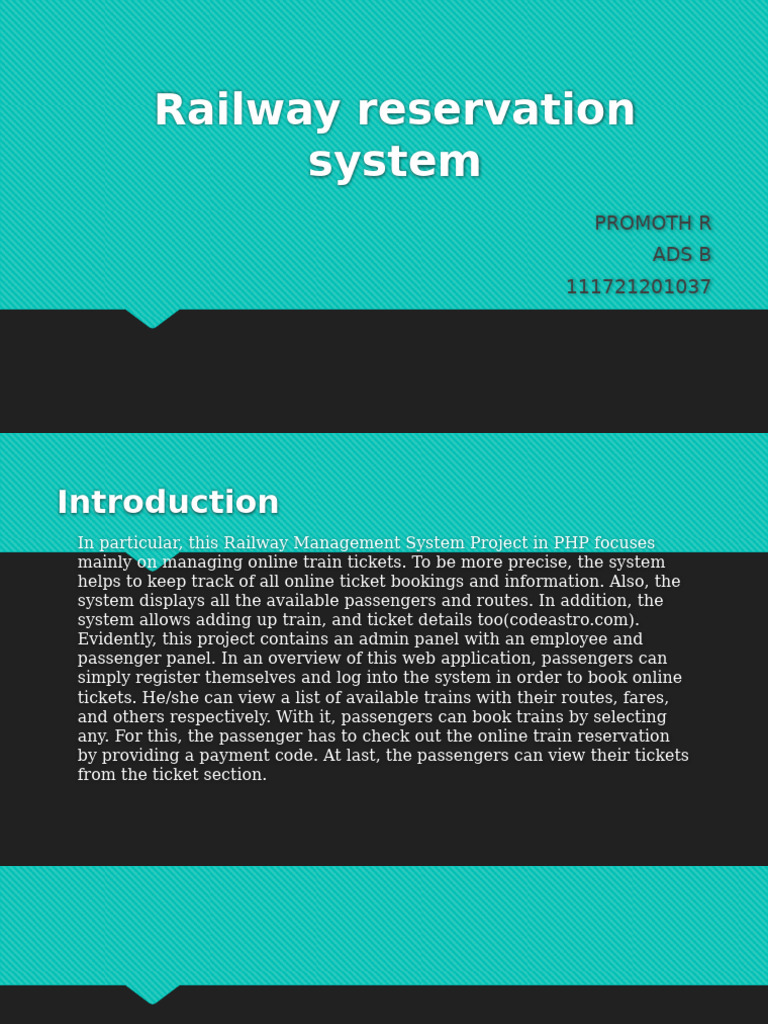 Railway Reservation system1Read-Only | PDF | Computing | Software