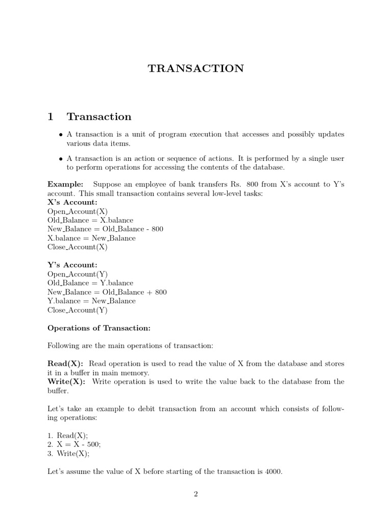 DBMS_Unit-4 | PDF | Database Transaction | Synchronization