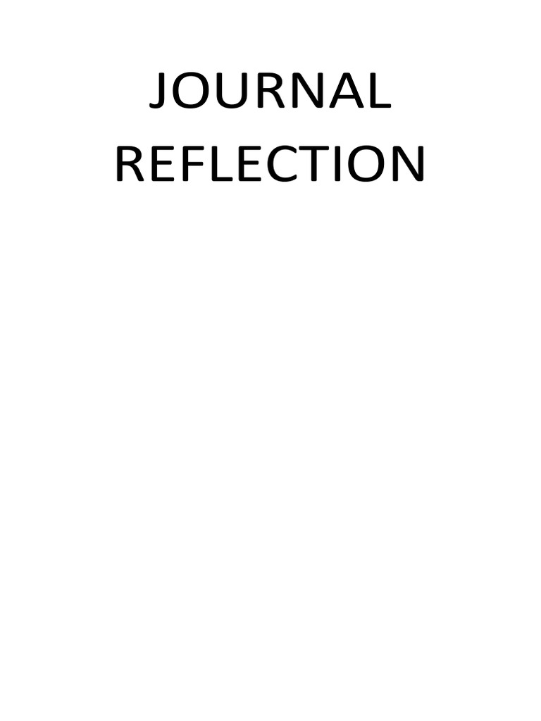 Journal Reflection | PDF