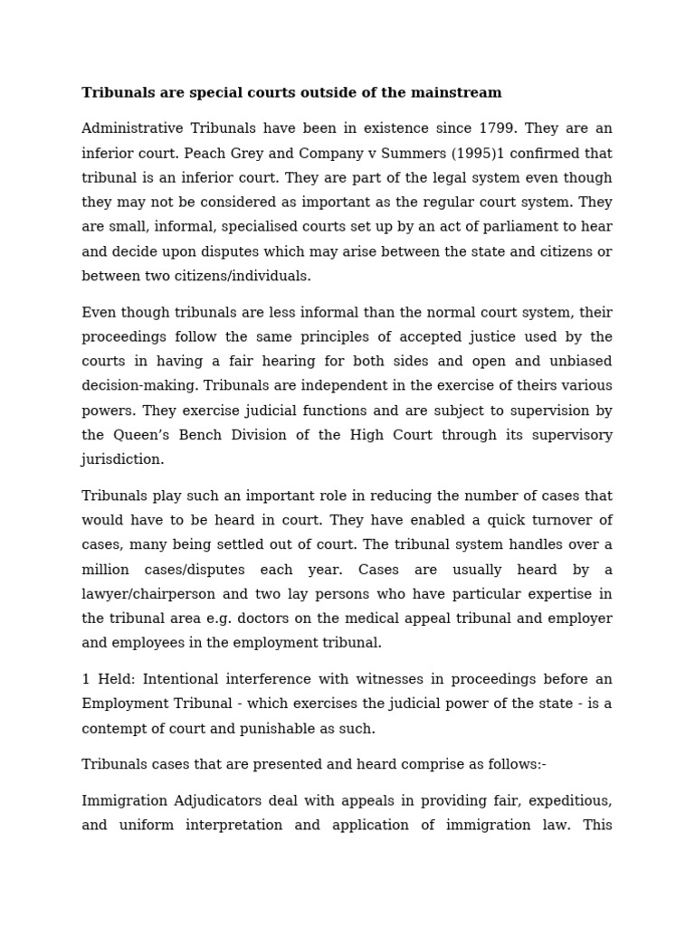 Administrative Tribunals | PDF | Tribunal | Government