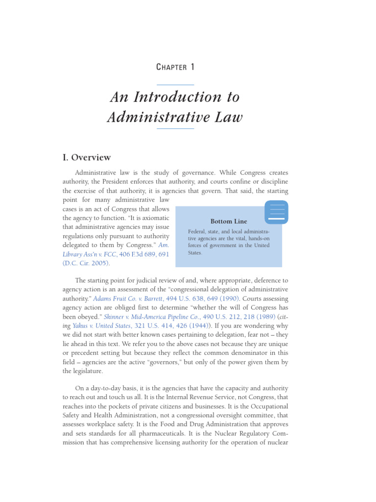 An Introduction to Administrative Law | PDF | United States Congress ...