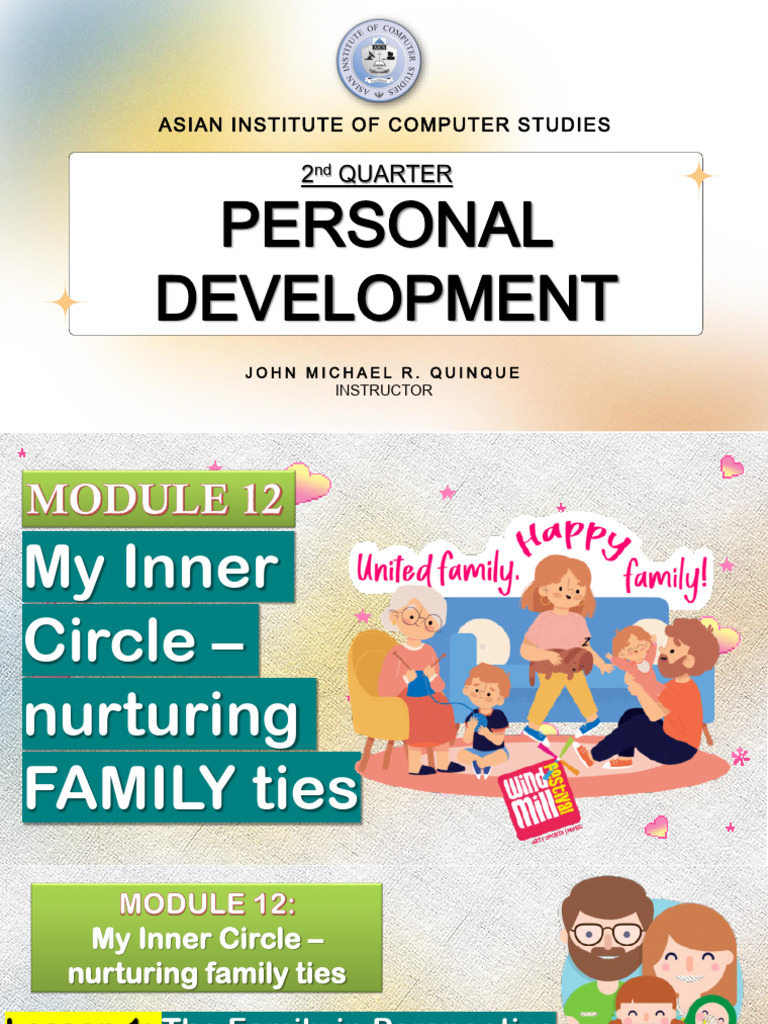 Module 12 - Lesson 1 2 3 4 5 and 6 & - SSC111 - PerDev (Mr. Quinque ...