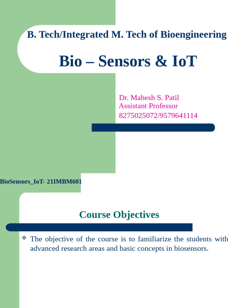 Bio-Sensors_IoT | PDF | Biosensor | Sensor