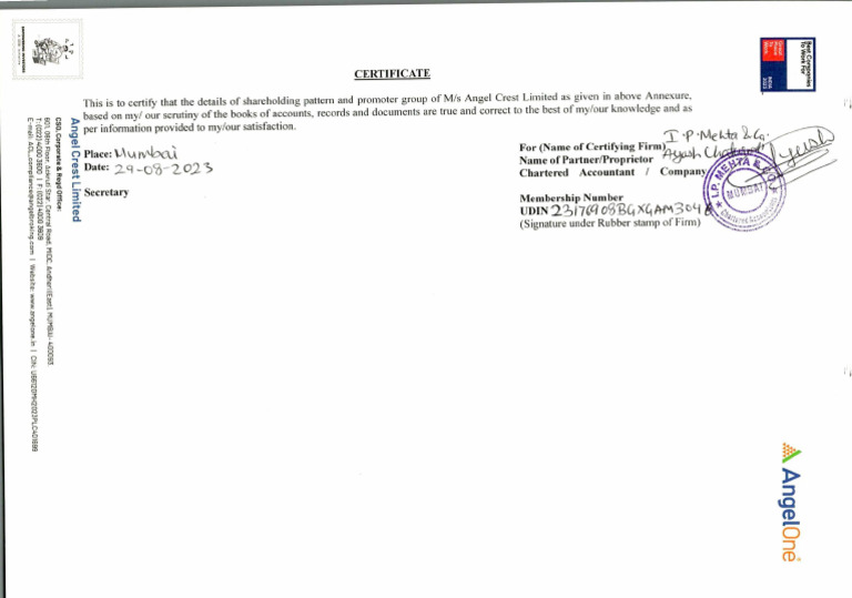 Annexure 5 - Details of All Directors and Shareholding Pattern-6 | PDF