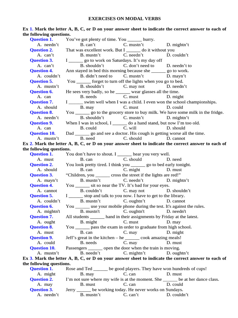 E12-MODAL VERBS | PDF