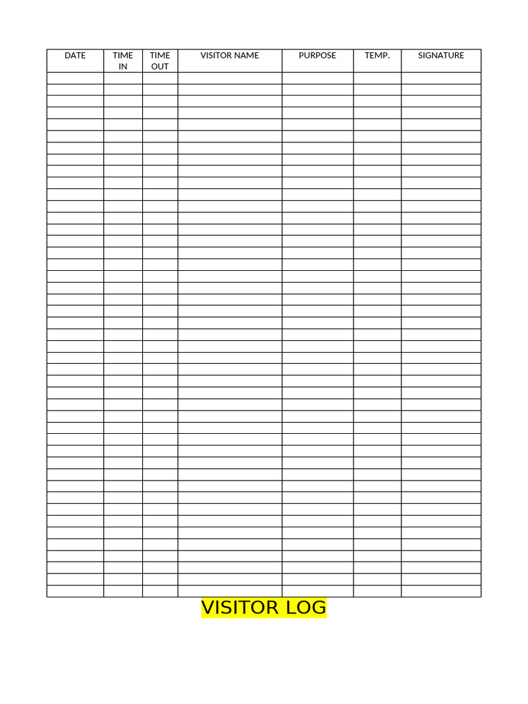 VISITORS_LOG | PDF
