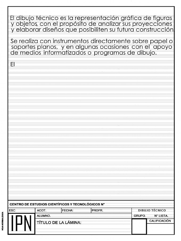 Hoja Normalizada para Rotular | PDF