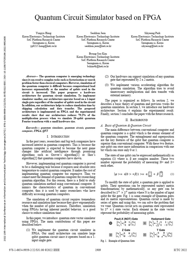 FPGA-Based Quantum Circuit Simulator | PDF | Quantum Computing ...