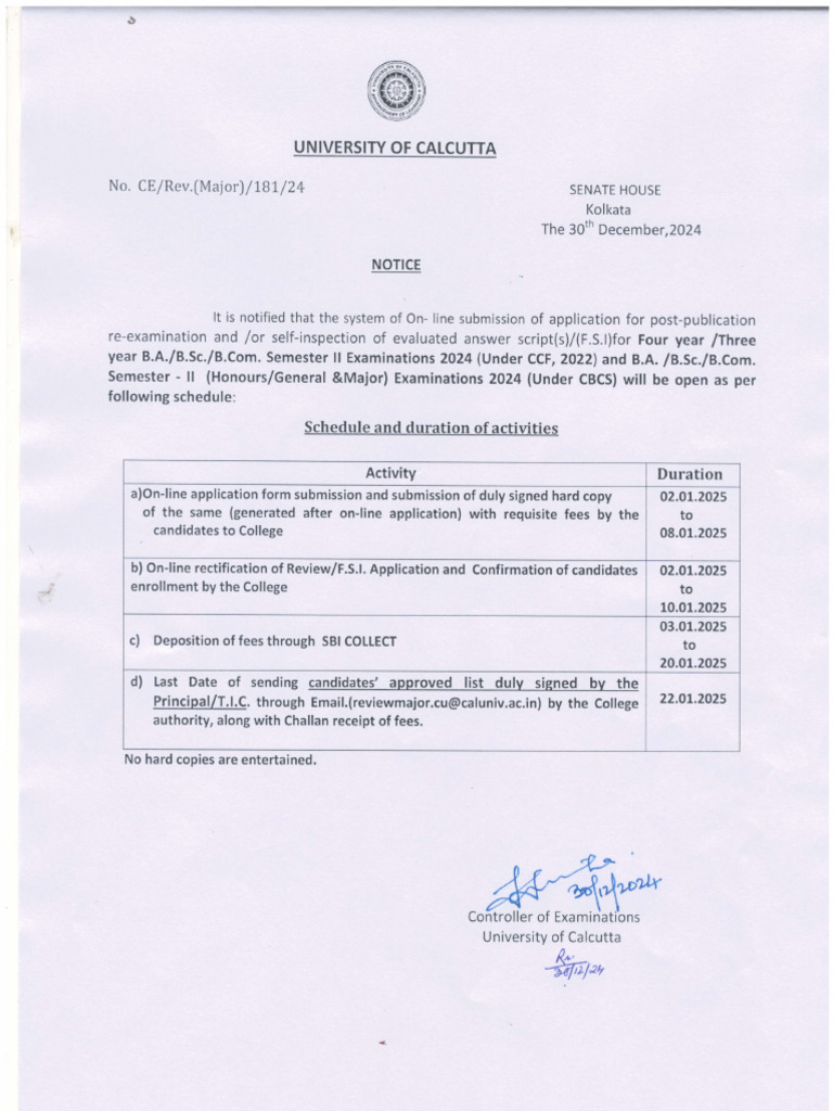 Ba - B.SC - B.com - S-Ii - Exam-24 - (Under CBCS) &under CCF, 2022 | PDF | Titles | Vocational ...