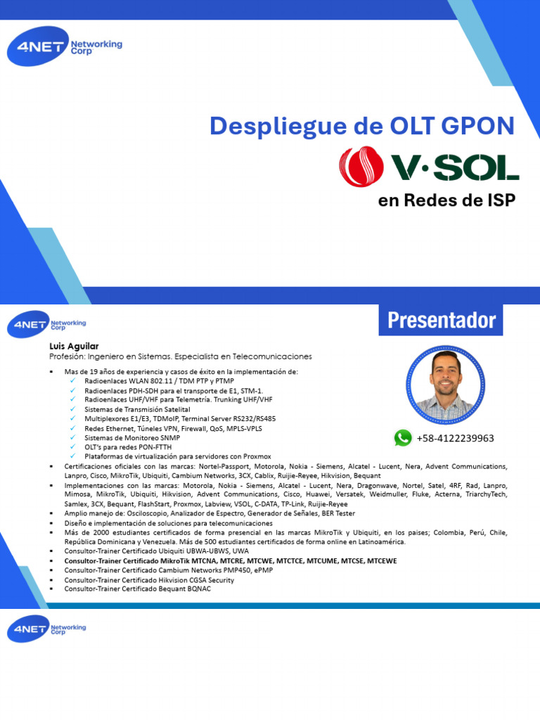 Despliegue OLT GPON en ISPs | PDF | Red de arquitectura | Telecomunicaciones
