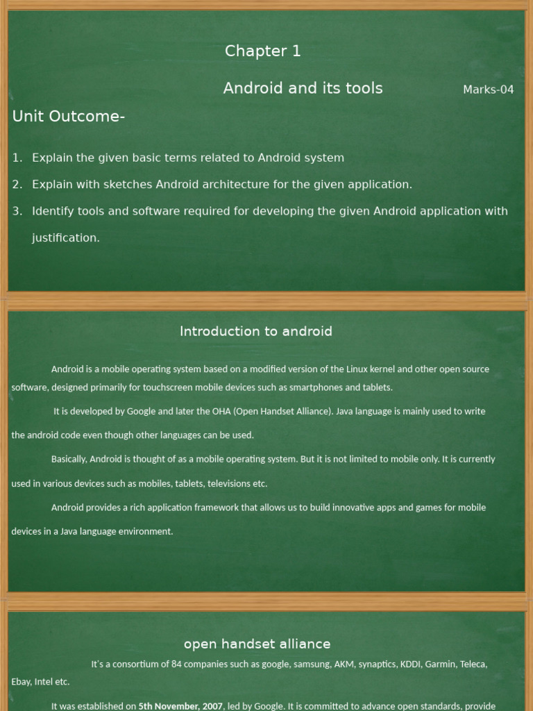 1.1 Introduction to Android | PDF | Android (Operating System) | Application Software