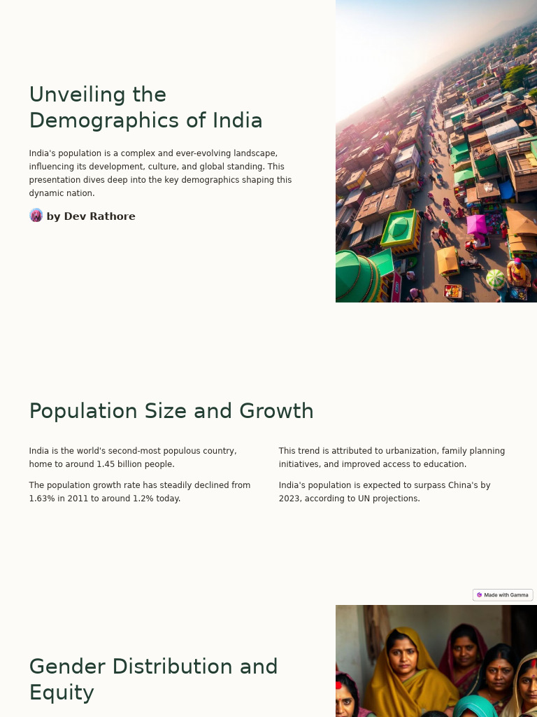 Unveiling the Demographics of India | PDF