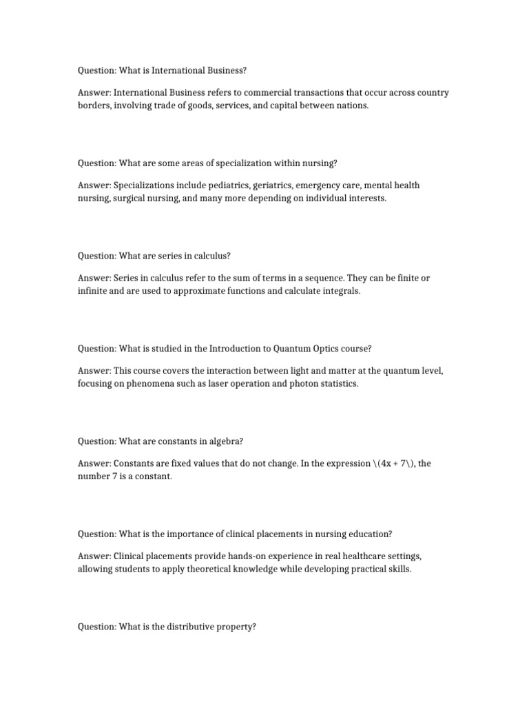 Overview of Key Academic Topics | PDF