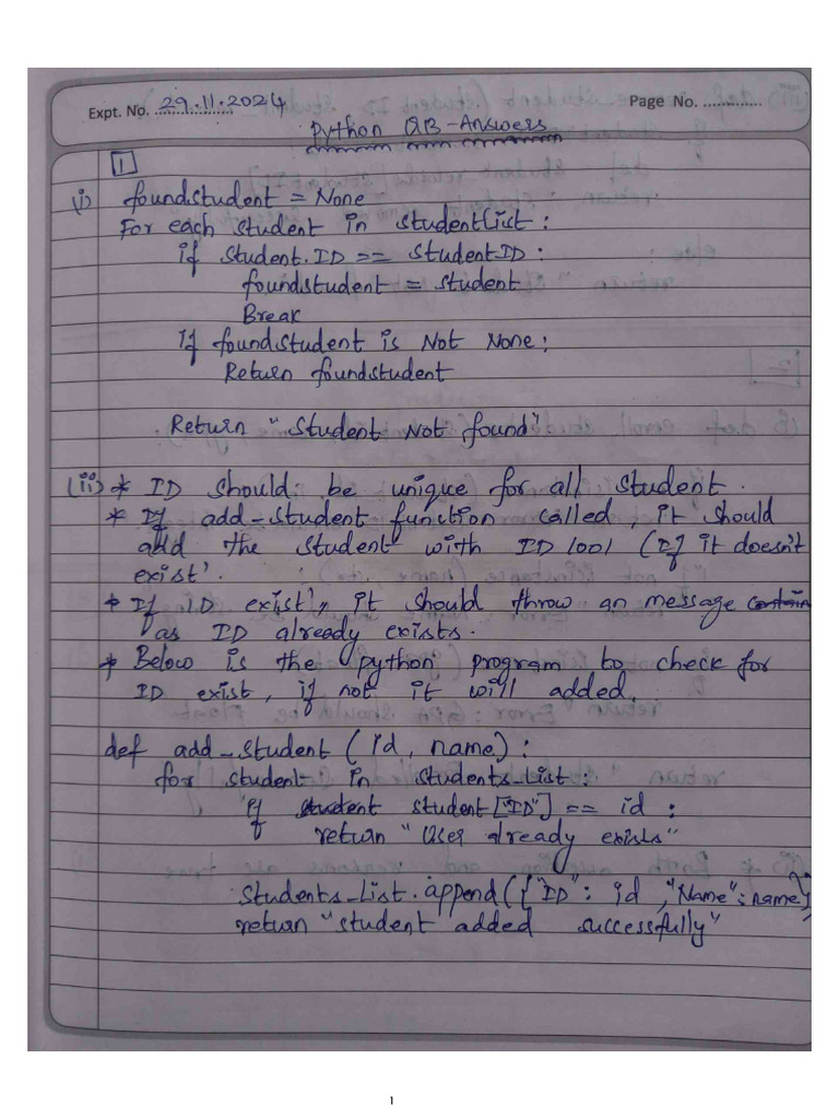 Python QB Answers | PDF Python QB Answers | PDF