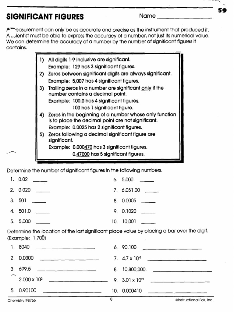 Sig Dig and SN Practice With Rules | PDF | Significant Figures | Analysis