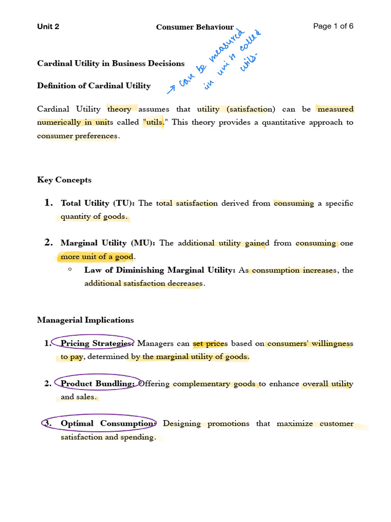 Business economics | PDF | Utility | Marginal Utility