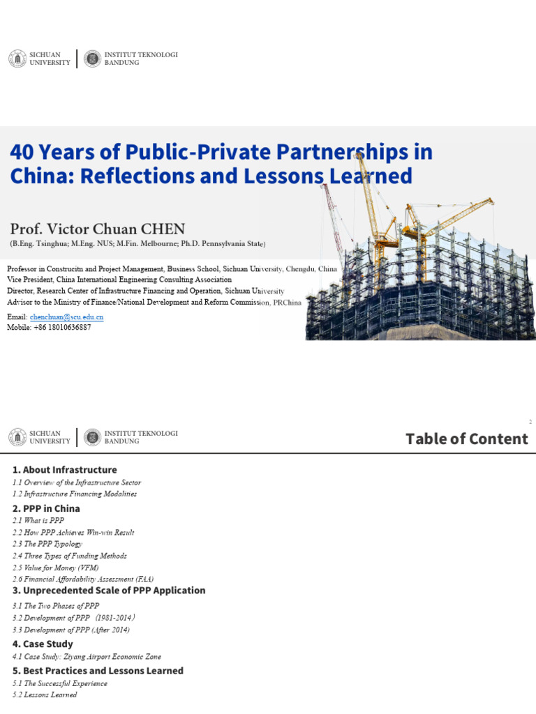 Lessons from 40 Years of PPP in China | PDF | Public–Private ...