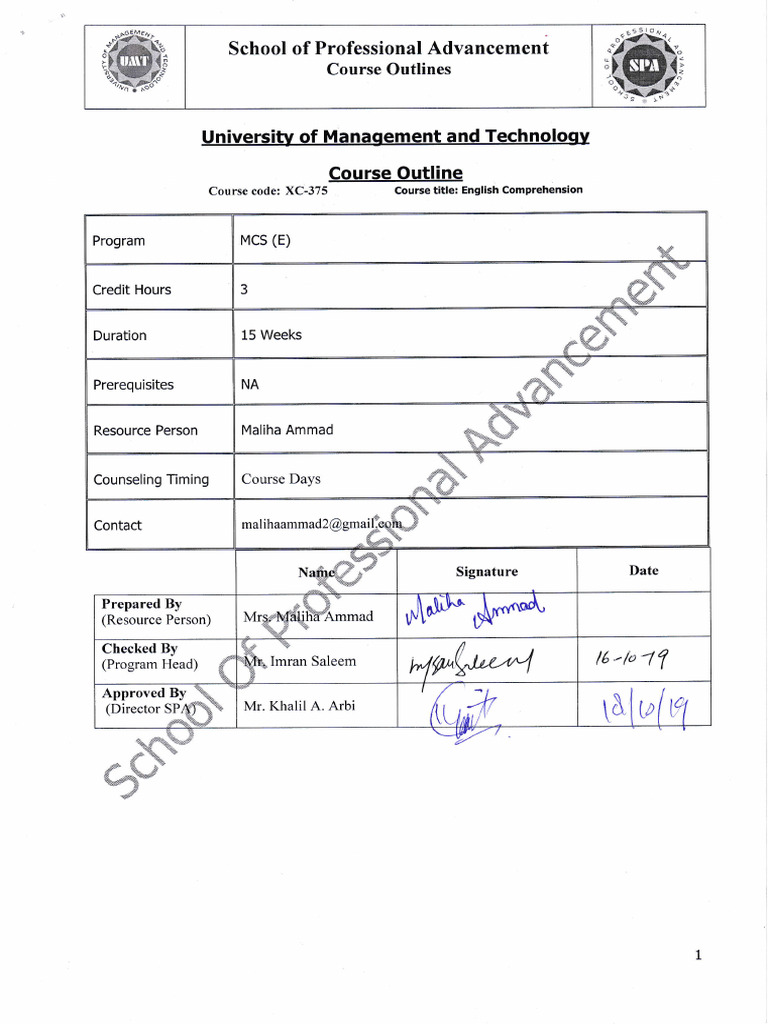 Course Outline English | PDF | Verb | Grammatical Tense