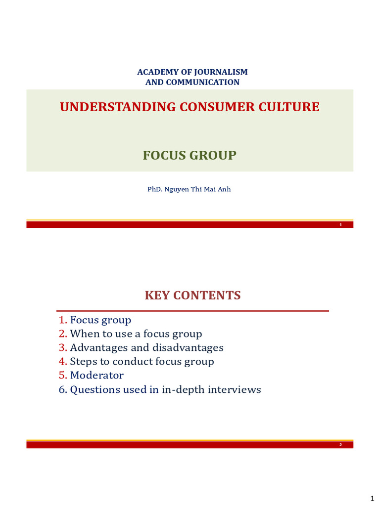 Focus Group | PDF | Focus Group | Social Psychology