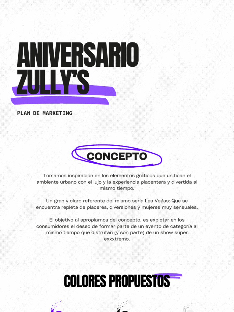Plan Aniversario Zully's | PDF