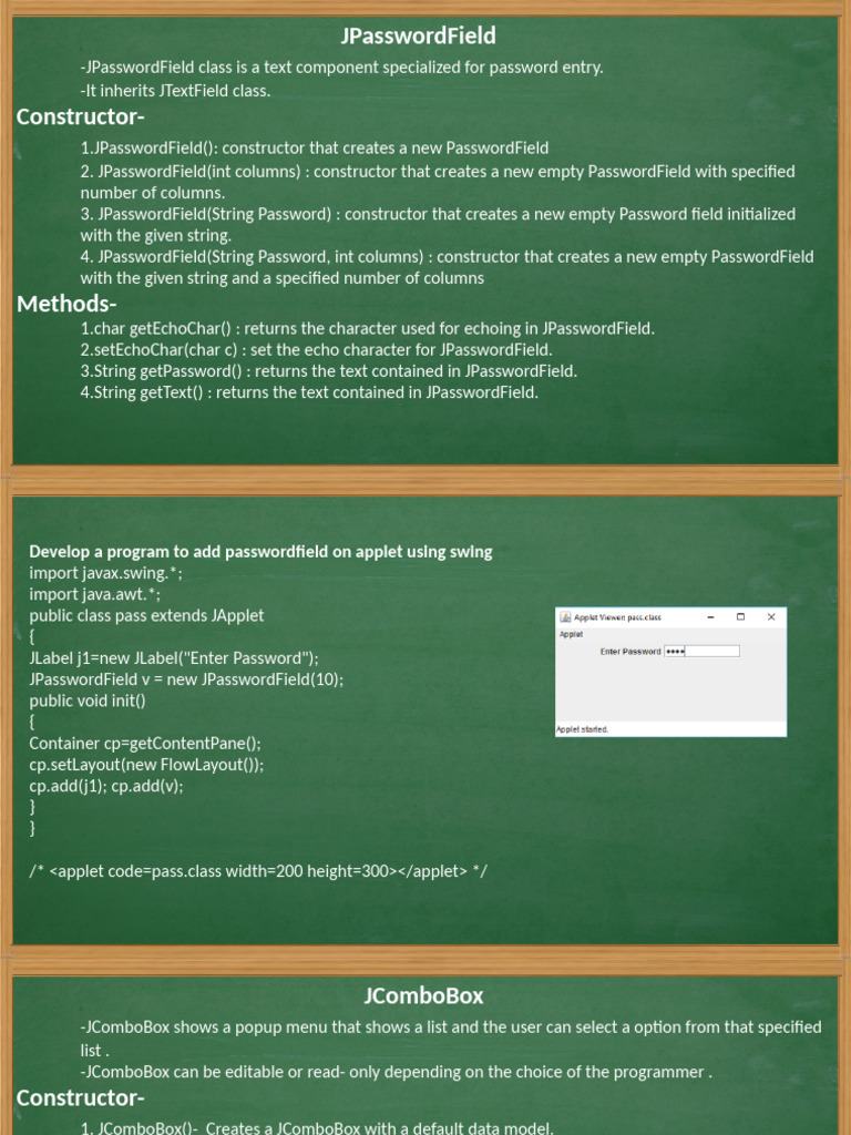 2.2 Swing components part-3 | PDF | Constructor (Object Oriented ... 2.2 Swing components part-3 | PDF | Constructor (Object Oriented ...
