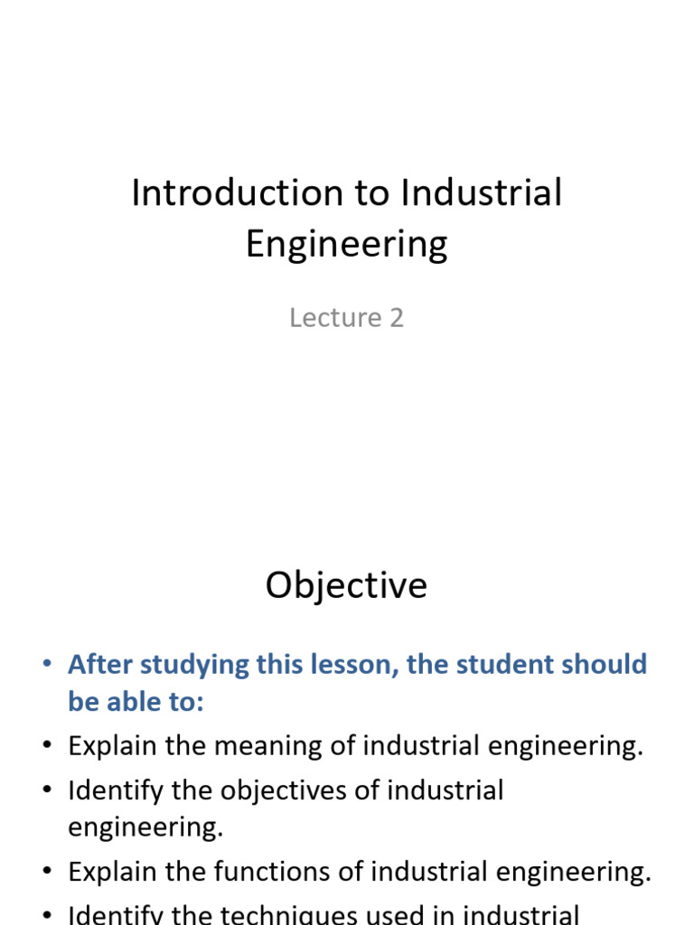 Essentials of Industrial Engineering | PDF