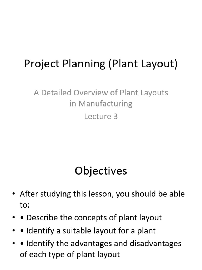 Project Planning (Plant Layout) : A Detailed Overview of Plant Layouts ...