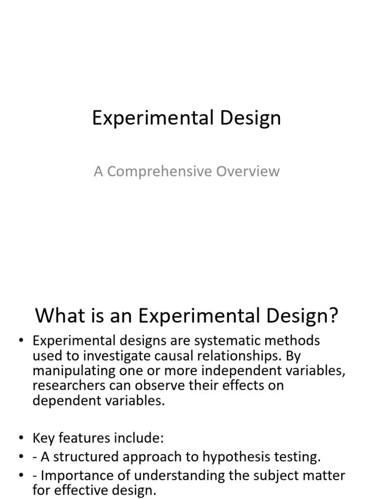 L4-Detailed Experimental Design Presentation | PDF | Experiment ...