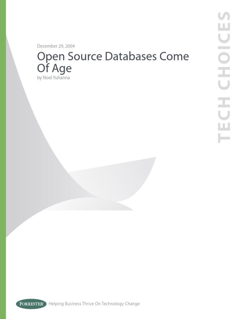 Forrester Open Source Databases | PDF | Databases | Postgre Sql