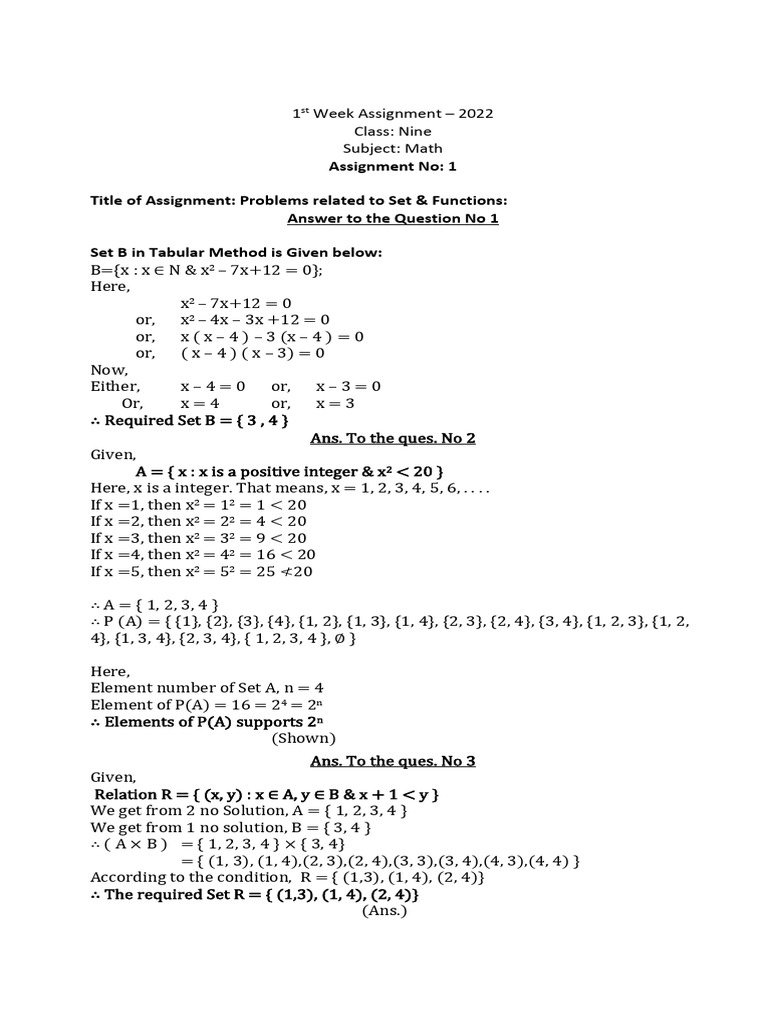 1st Week Assignment | PDF | Computer Programming | Mathematics