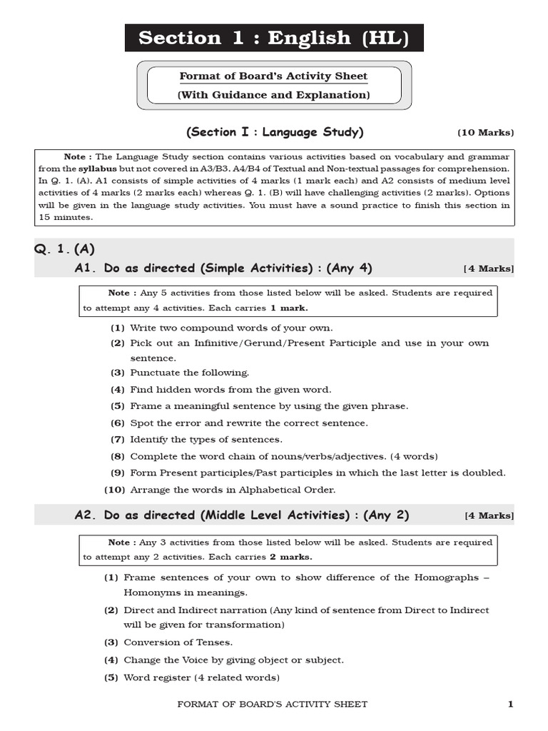 English Activity Sheet Format | PDF | Poetry | English Language