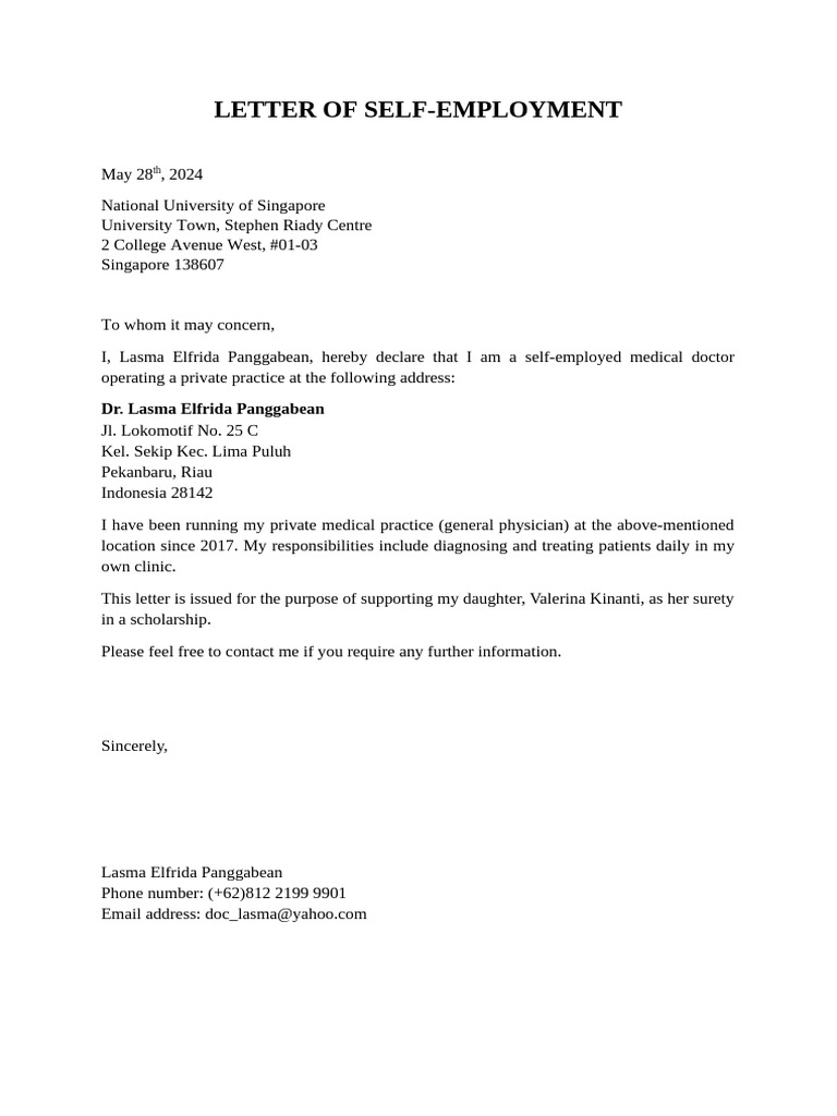 Letter of Self | PDF