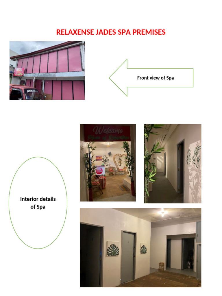 Relaxense Jades Spa Premises | PDF