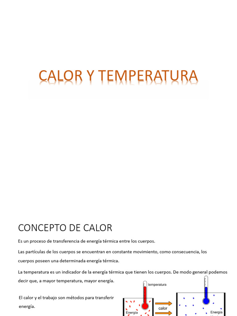 Calor y Temperatura: Conceptos Clave | PDF | Calor | Temperatura