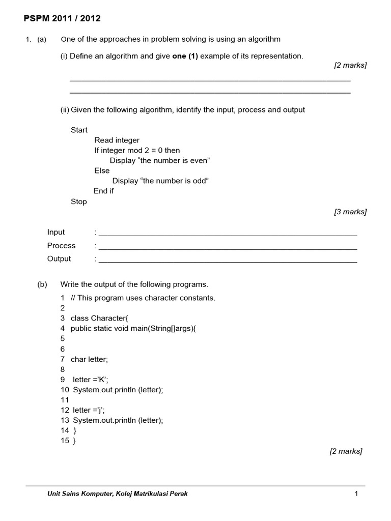 Java Programming and Algorithm Exercises | PDF | Computer Programming | Theoretical Computer Science