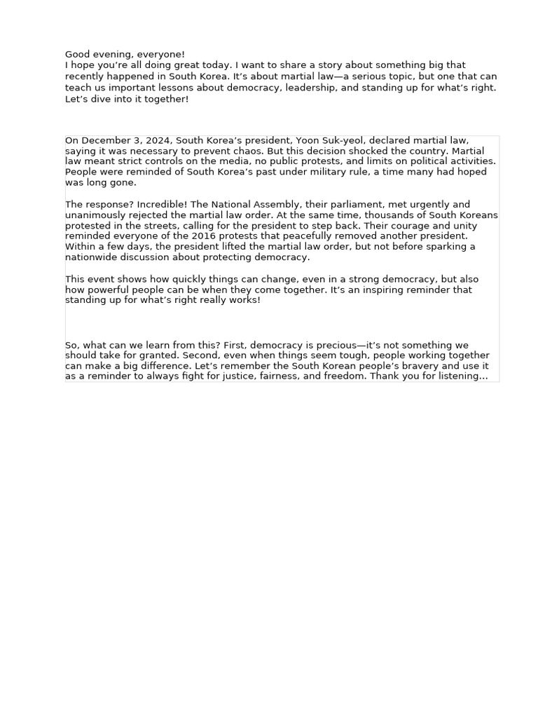 Speach (South Korea) | PDF