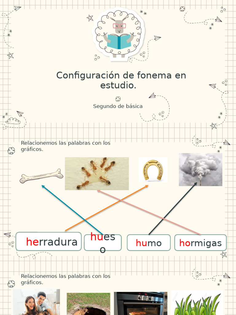 3. 4.128 Configuración de fonema en estudio y Caligrafía de los fonemas ...
