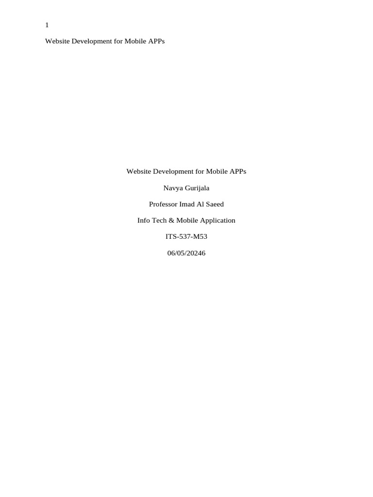 Navya - Website Development for Mobile APPs | PDF | Web Development | Mobile App