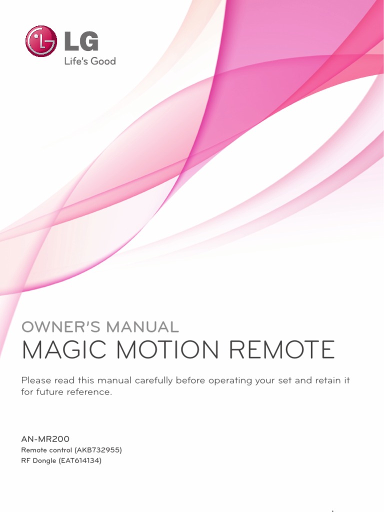 LG Magic Motion Remote | PDF | Remote Control | Television