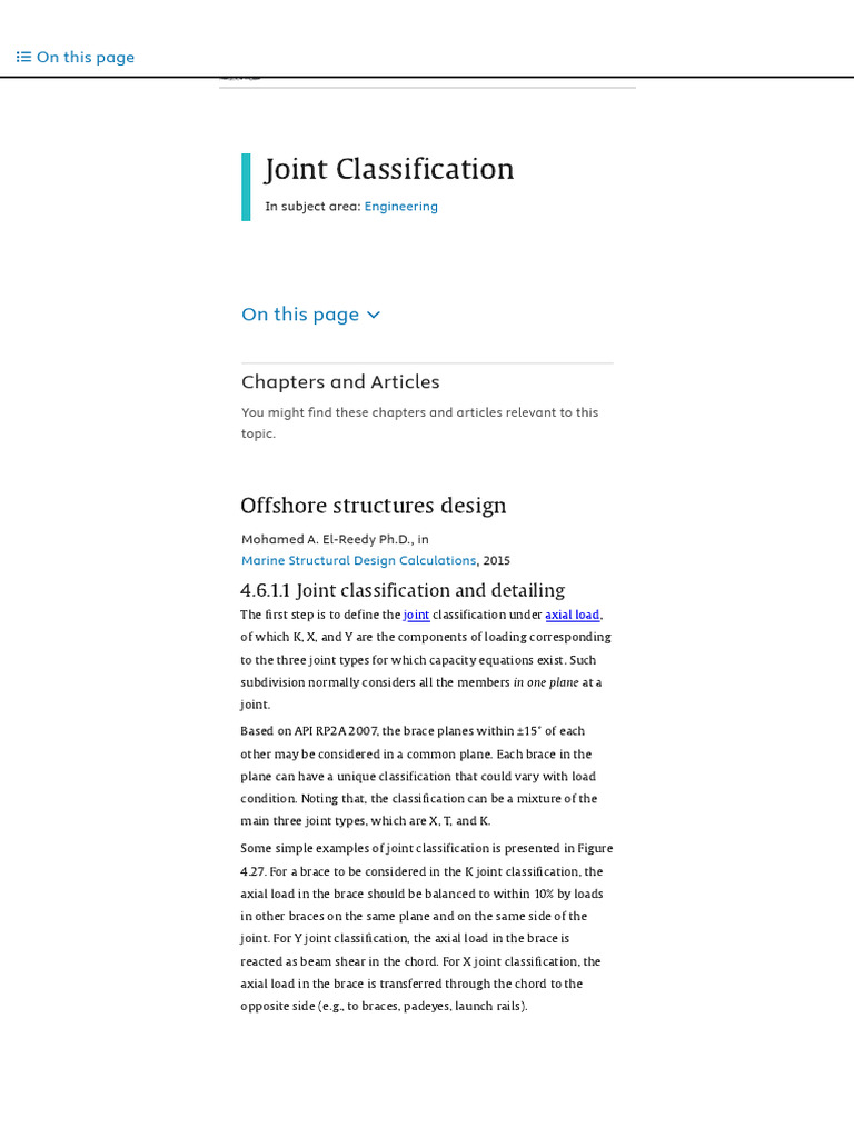 Joint Classification Pdf Fatigue Material Truss