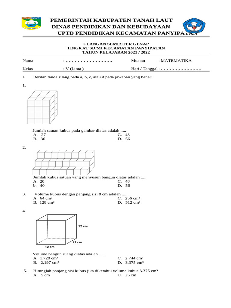 UAS MTK Kelas 5 | PDF
