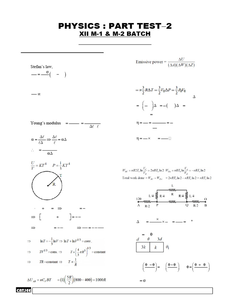 Physics Part Test 2 Solutions | PDF | Young's Modulus | Applied And ...