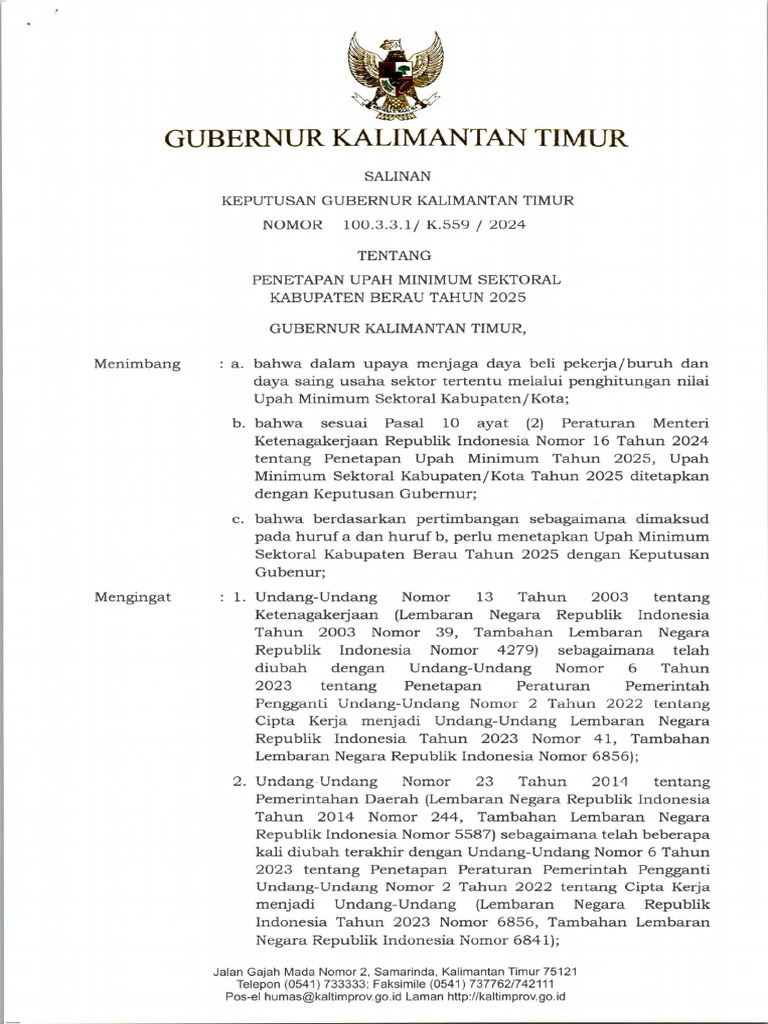 Berau - Umsk 2025 | PDF