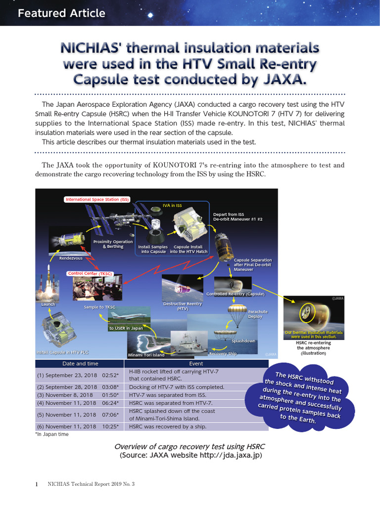 NICHIAS Insulation Material Used in JAXA | PDF | Spaceflight | Spacecraft