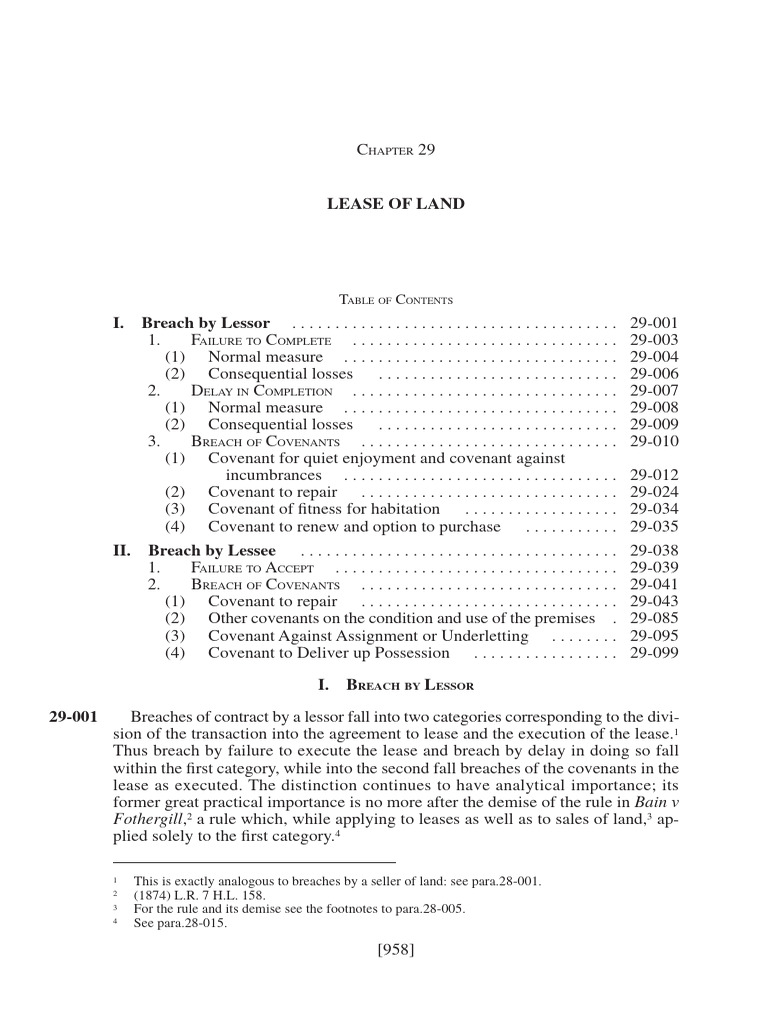 Ch29 Lease of Land_McGregor on Damages 22nd Ed. | PDF | Lease | Damages