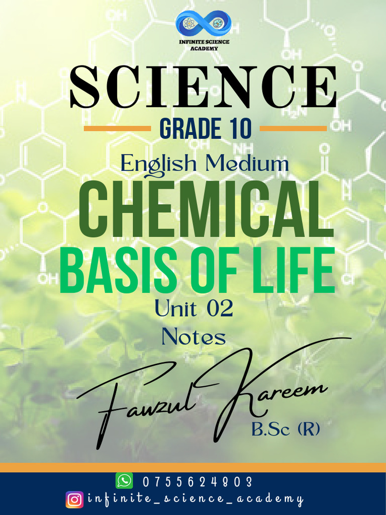 Chemical Basis of Life Notes | PDF
