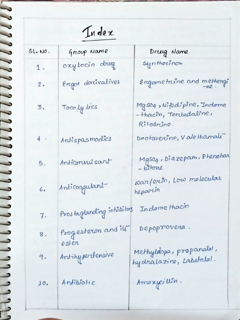 OBG drug book | PDF | Placenta | Anatomy