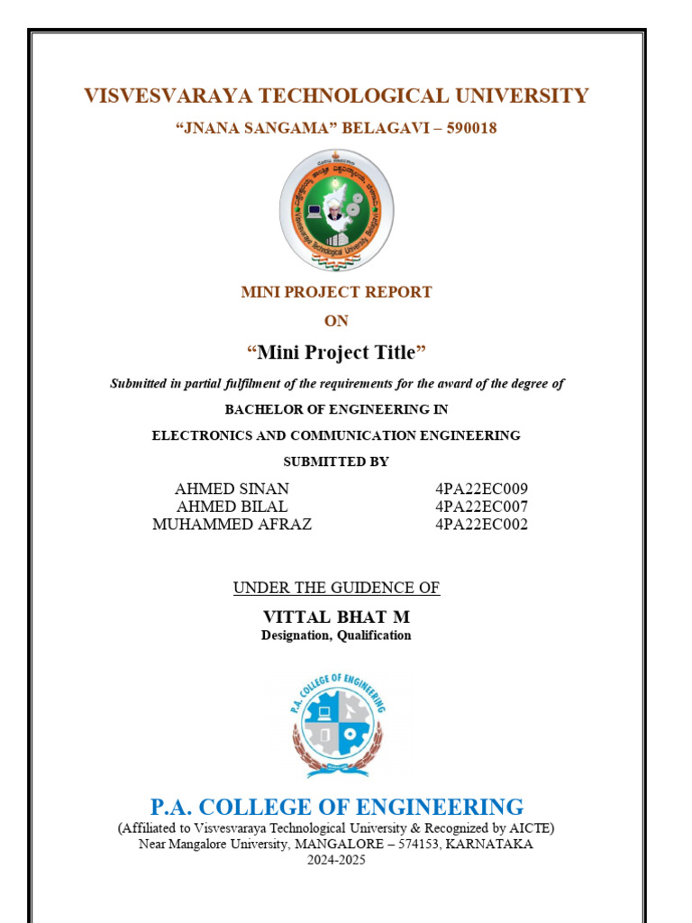 Mini Project Front Sheets - Docx - Microsoft Word Online | PDF ...