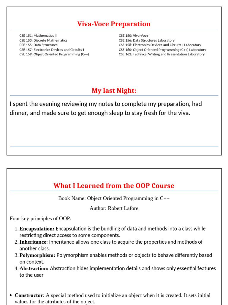 viva_preparation | PDF | Method (Computer Programming) | Object ... viva_preparation | PDF | Method (Computer Programming) | Object ...