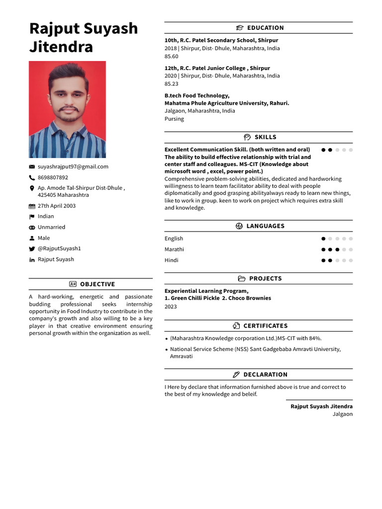 Rajput-Suyash-Jitendra-FlowCV-Resume-20231227 | PDF | Learning | Behavior Modification